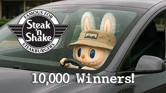 Steak ‘n Shake Summer Scratch ‘n Win Labubu Instant Win Game (10,000 ...